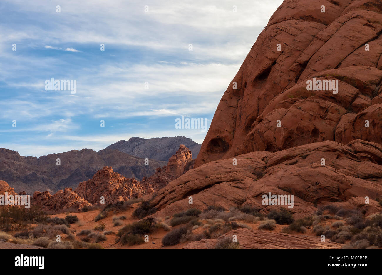 Unique landscape and rock formation in Valley of Fire State Park ...
