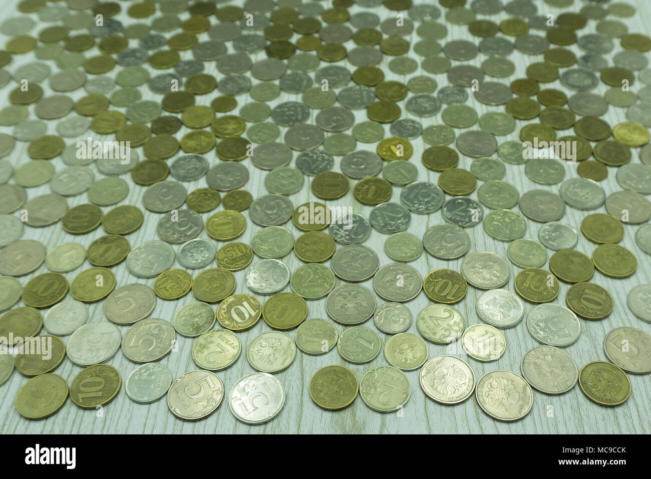 Russian coins texture rich round ruble flat Stock Photo - Alamy