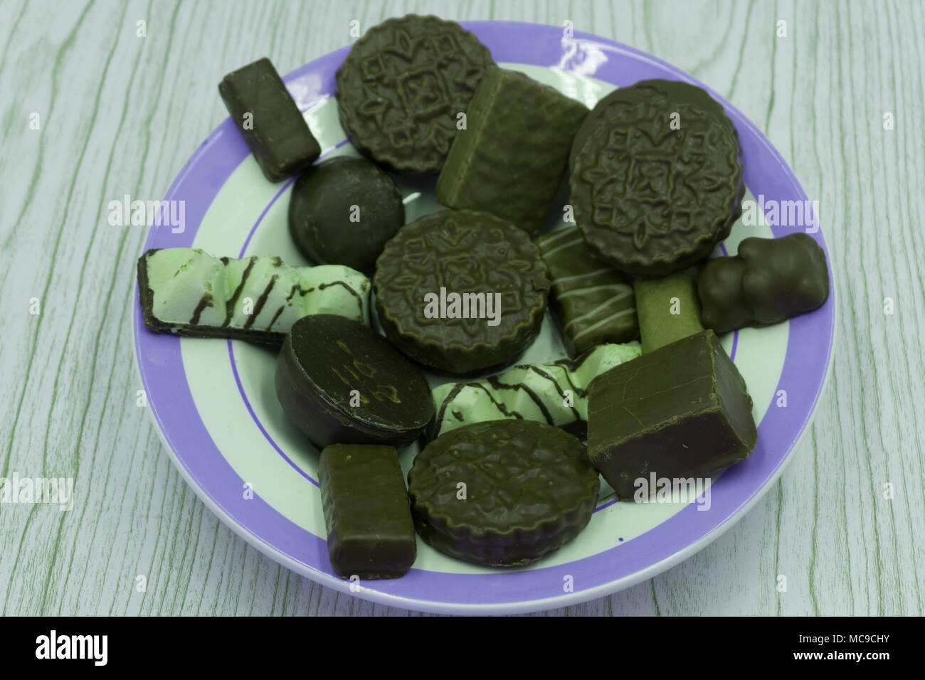 a lot of variety chocolate pralines Stock Photo - Alamy