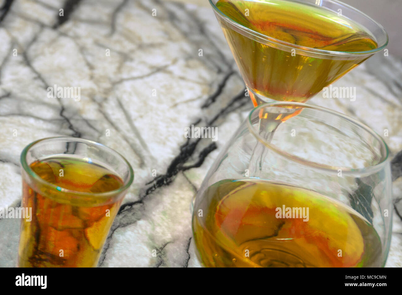 Homemade Fermented Raw Kombucha Tea With Different Flavorings Healthy
