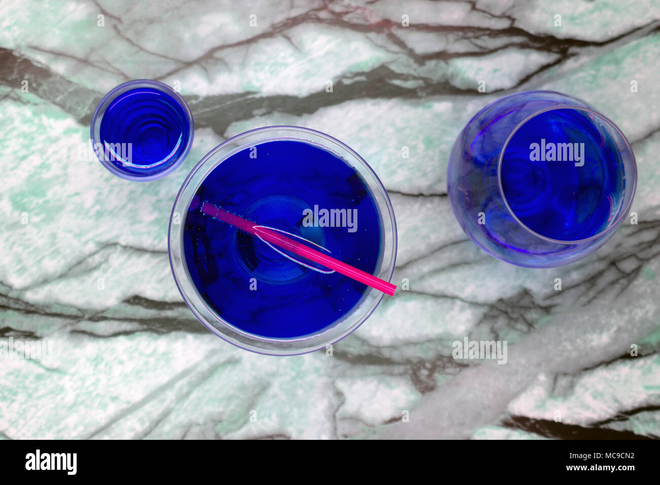 Blue liquid splash tequila hi-res stock photography and images - Alamy