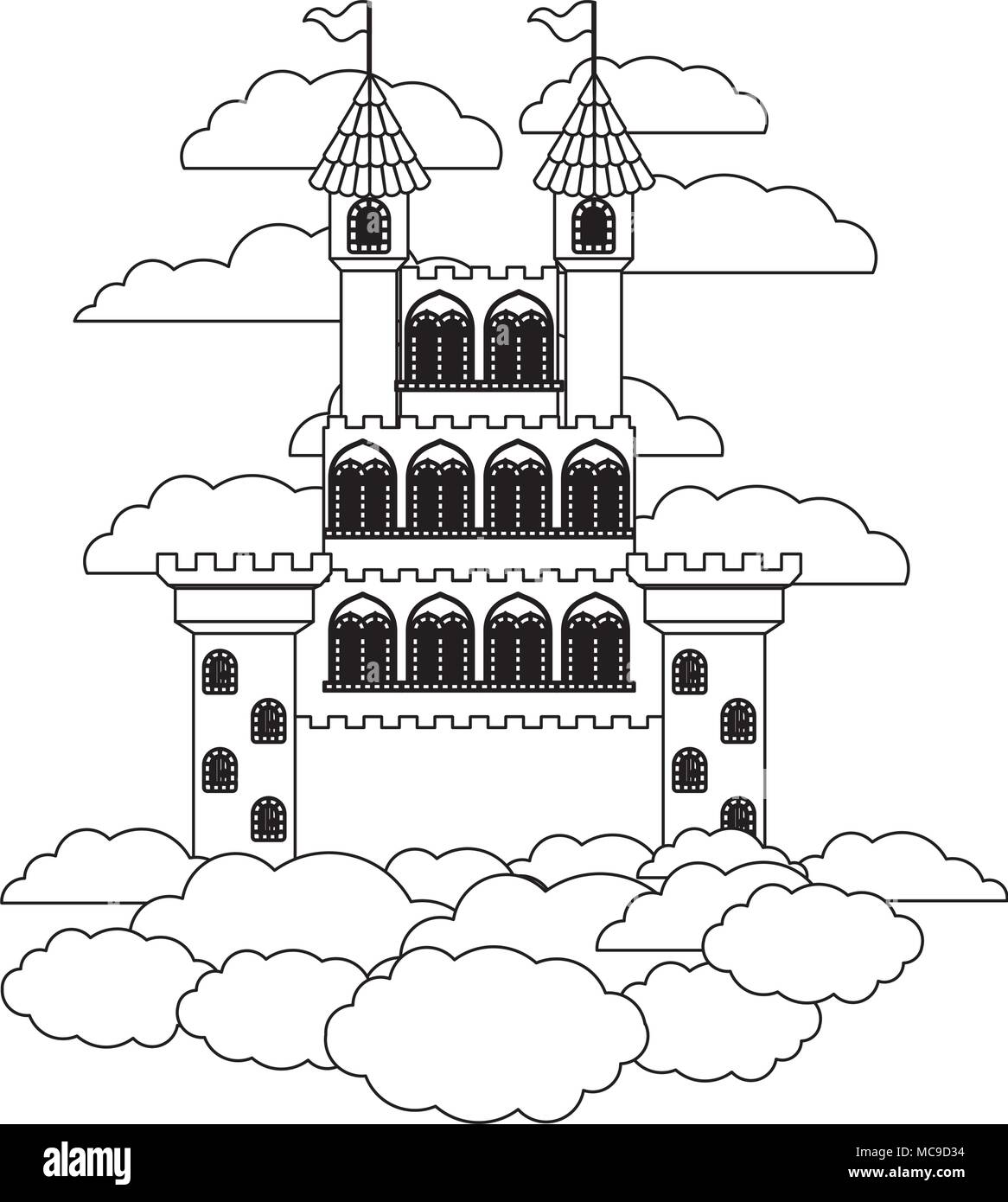 Medieval style tower on Stock Vector Images - Alamy