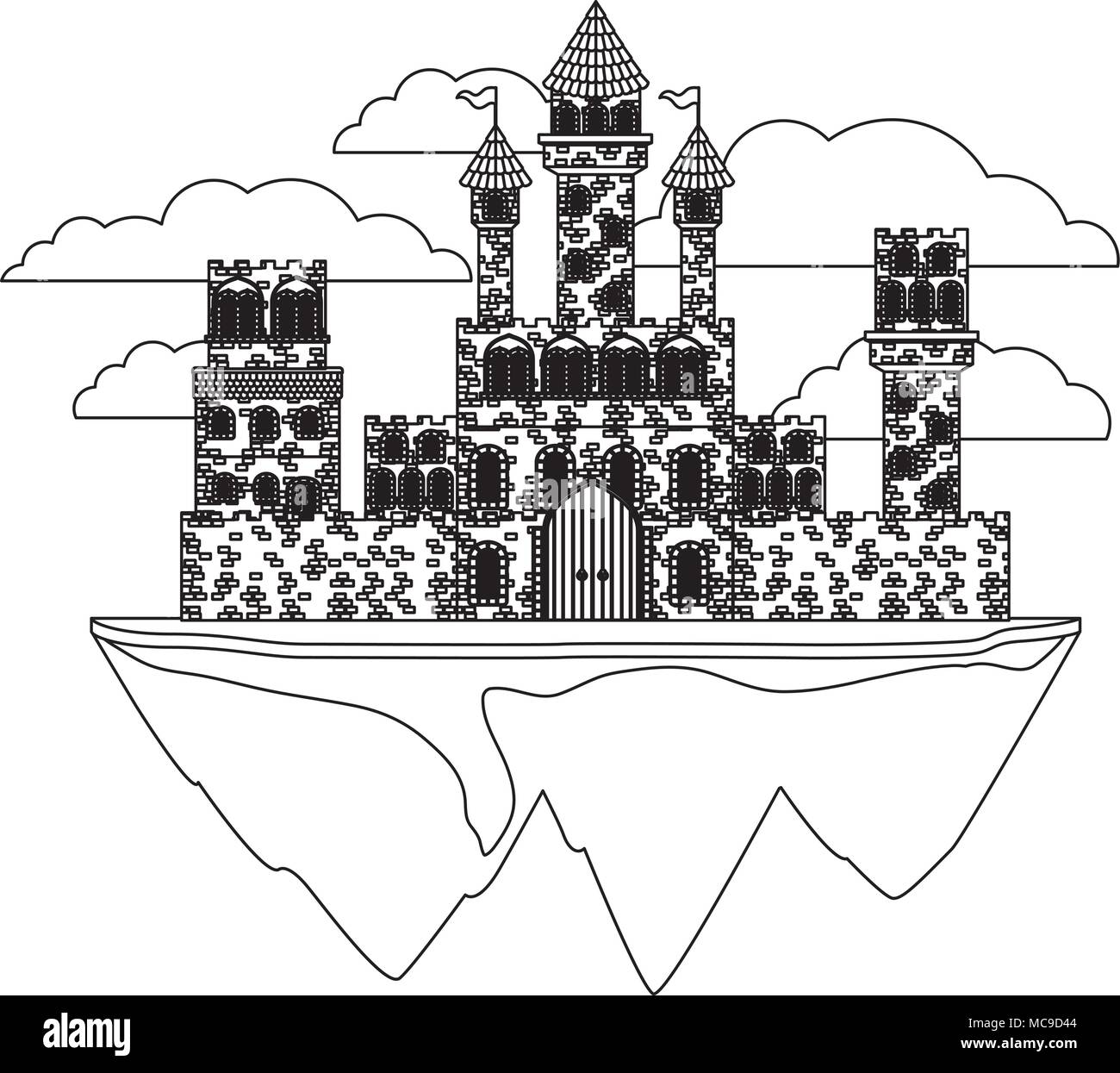 medieval castle on ground Stock Vector Image & Art - Alamy