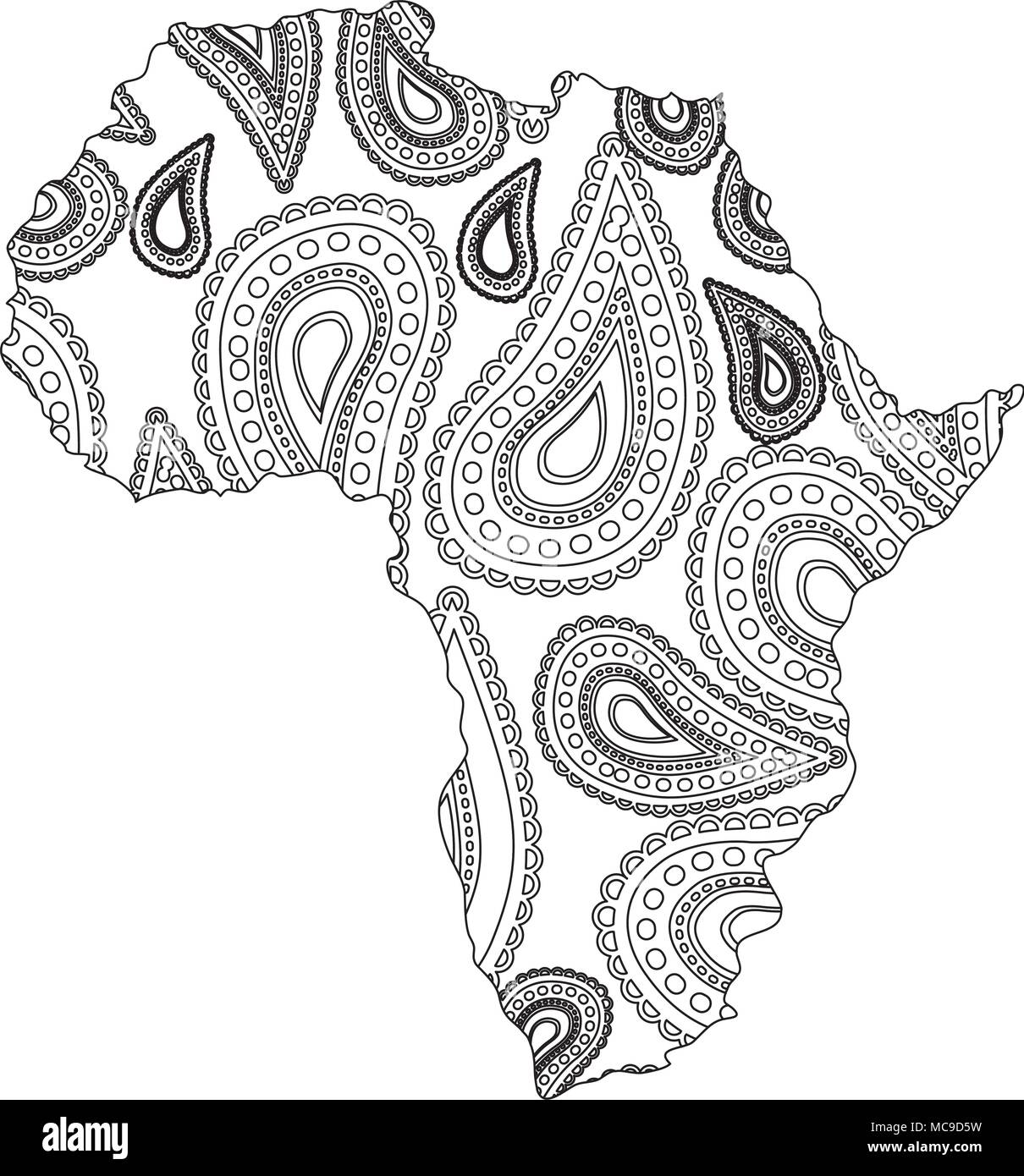 african map geography icon Stock Vector Image & Art - Alamy