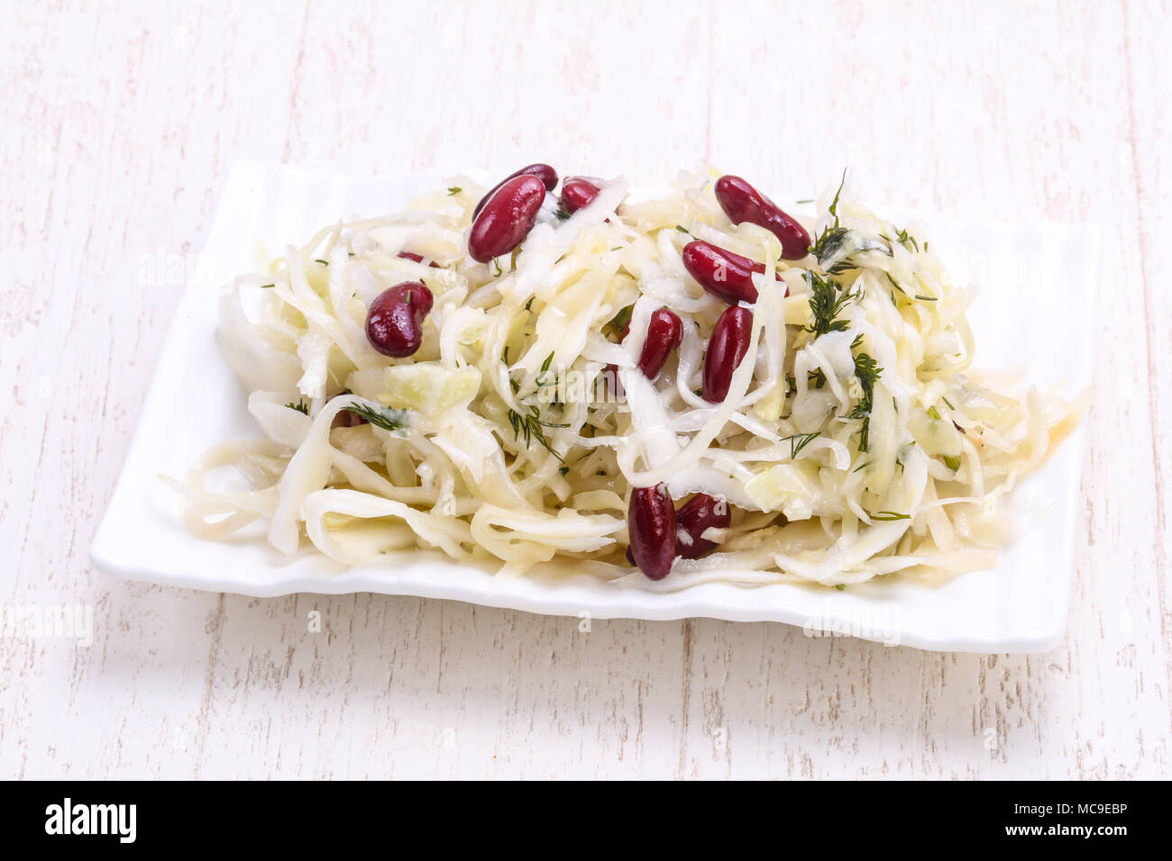 Traditional fermented cabbage sauerkraut in the bowl Stock Photo - Alamy