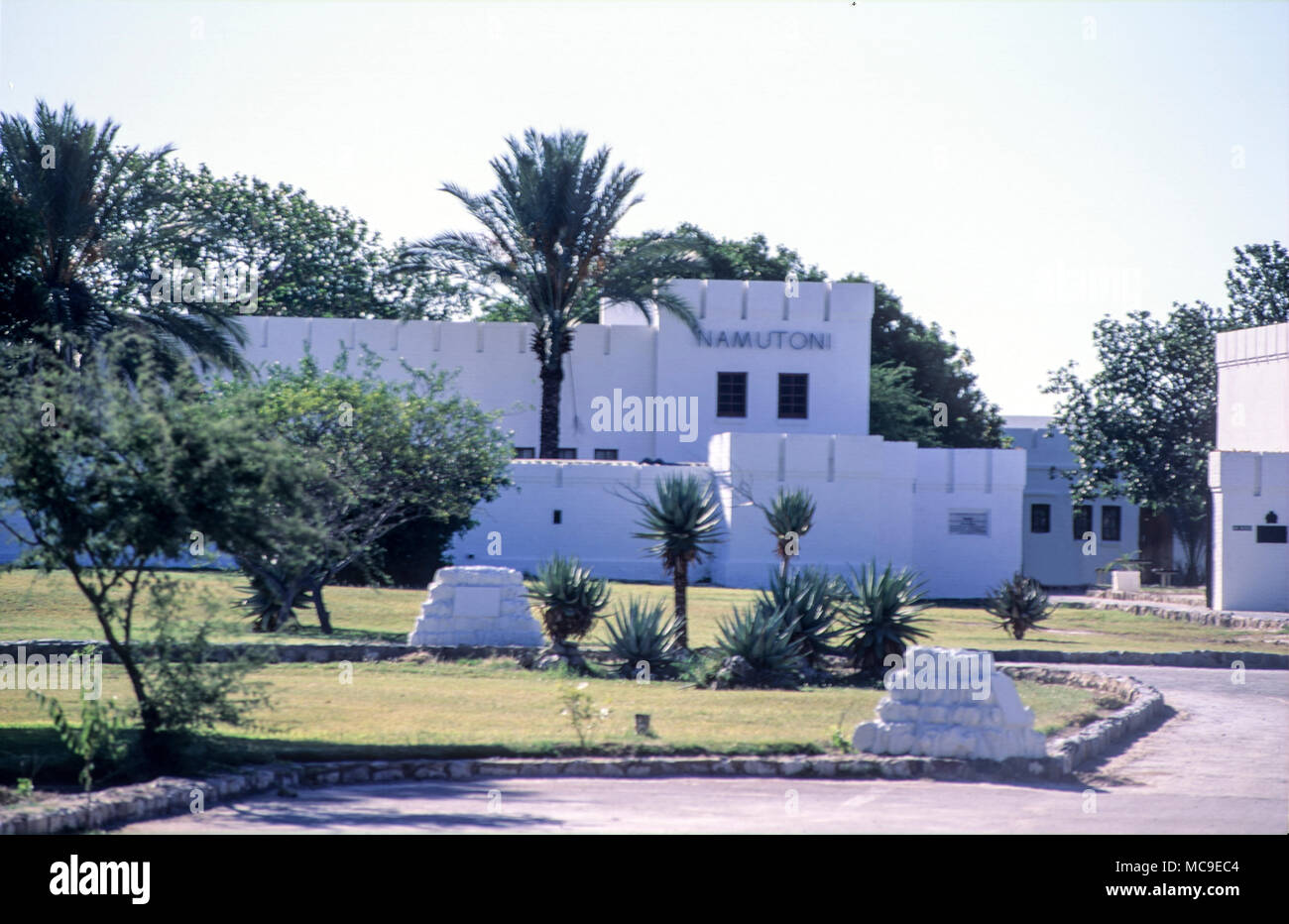 Namutoni camp, german fort, Etosha national park, Namibia Africa Stock ...