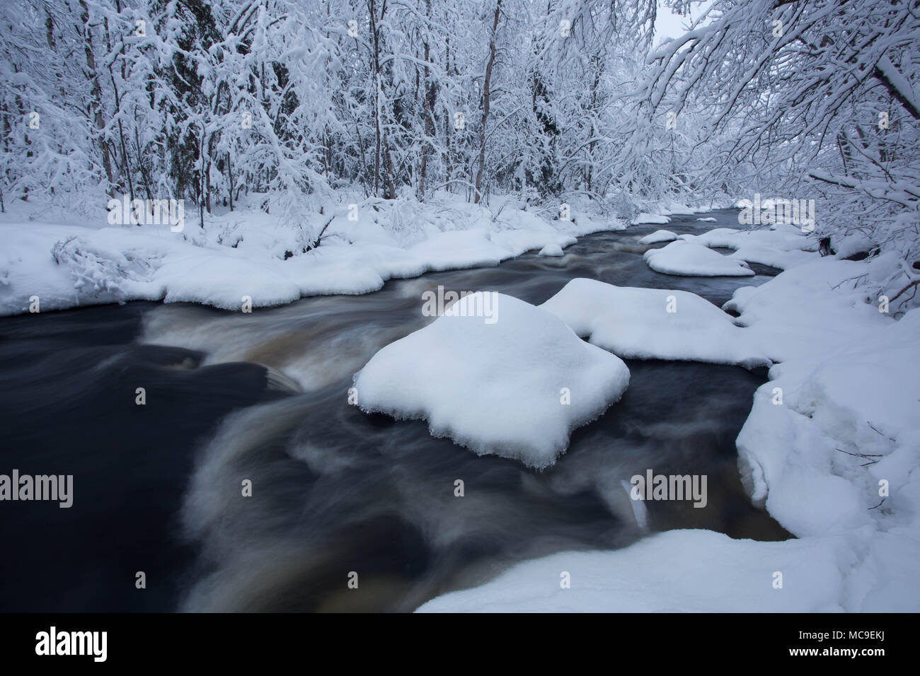 River in Muonio, Lapland, Finland Stock Photo - Alamy