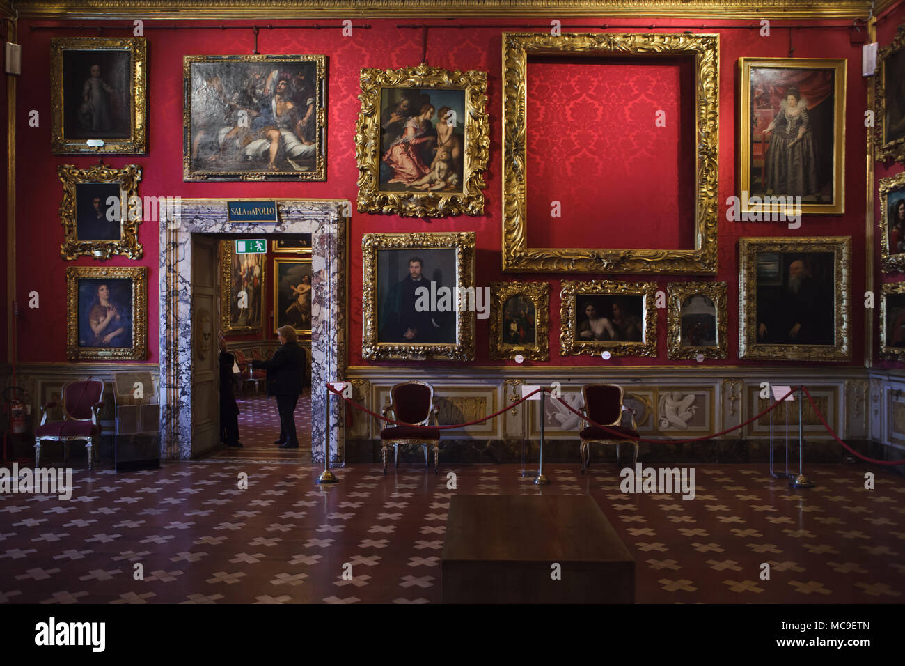 Empty frame in the Hall of Apollo (Sala di Apollio) in the Palatine ...