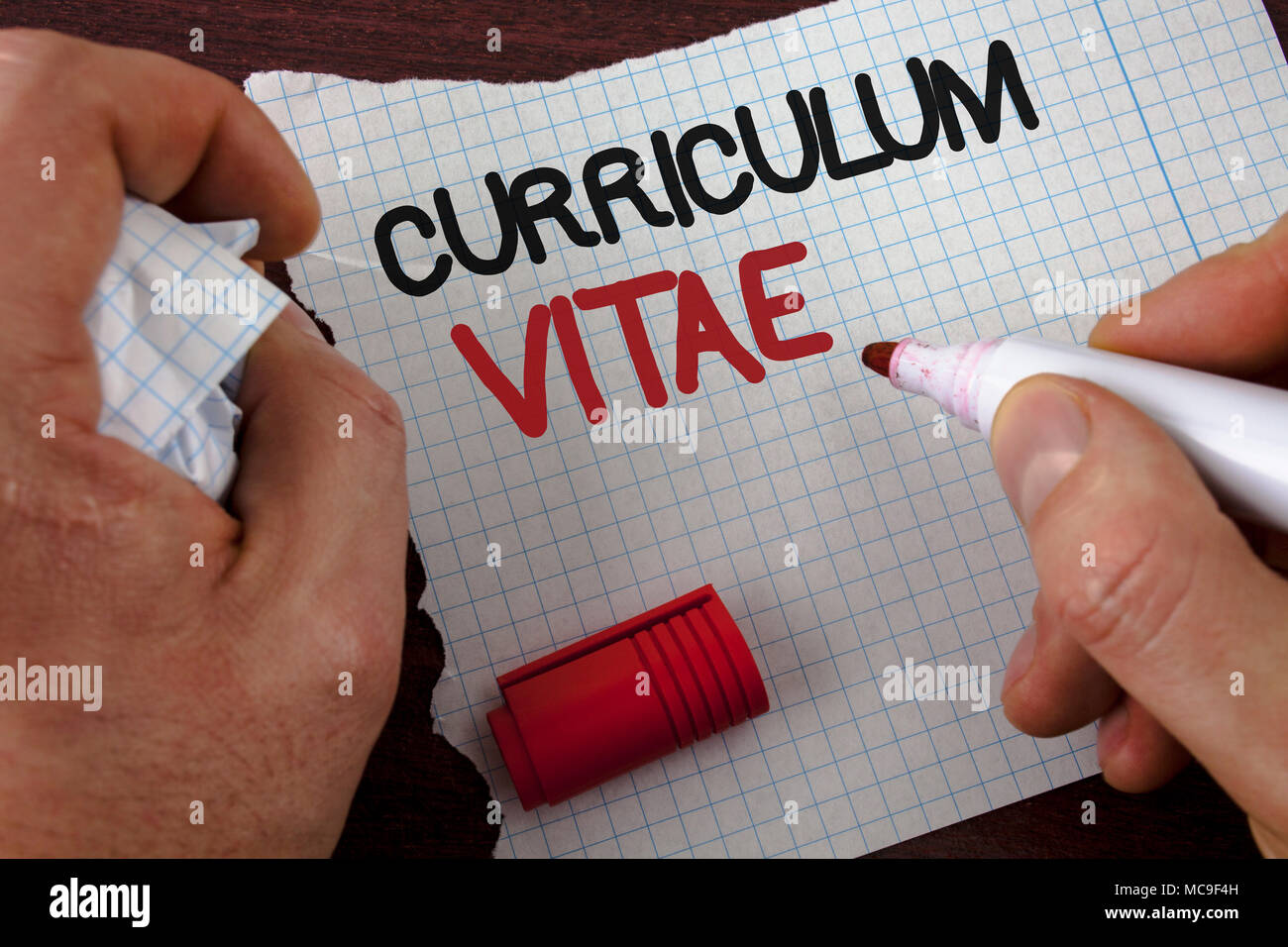 Writing note showing Curriculum Vitae. Business photo showcasing Resume ...