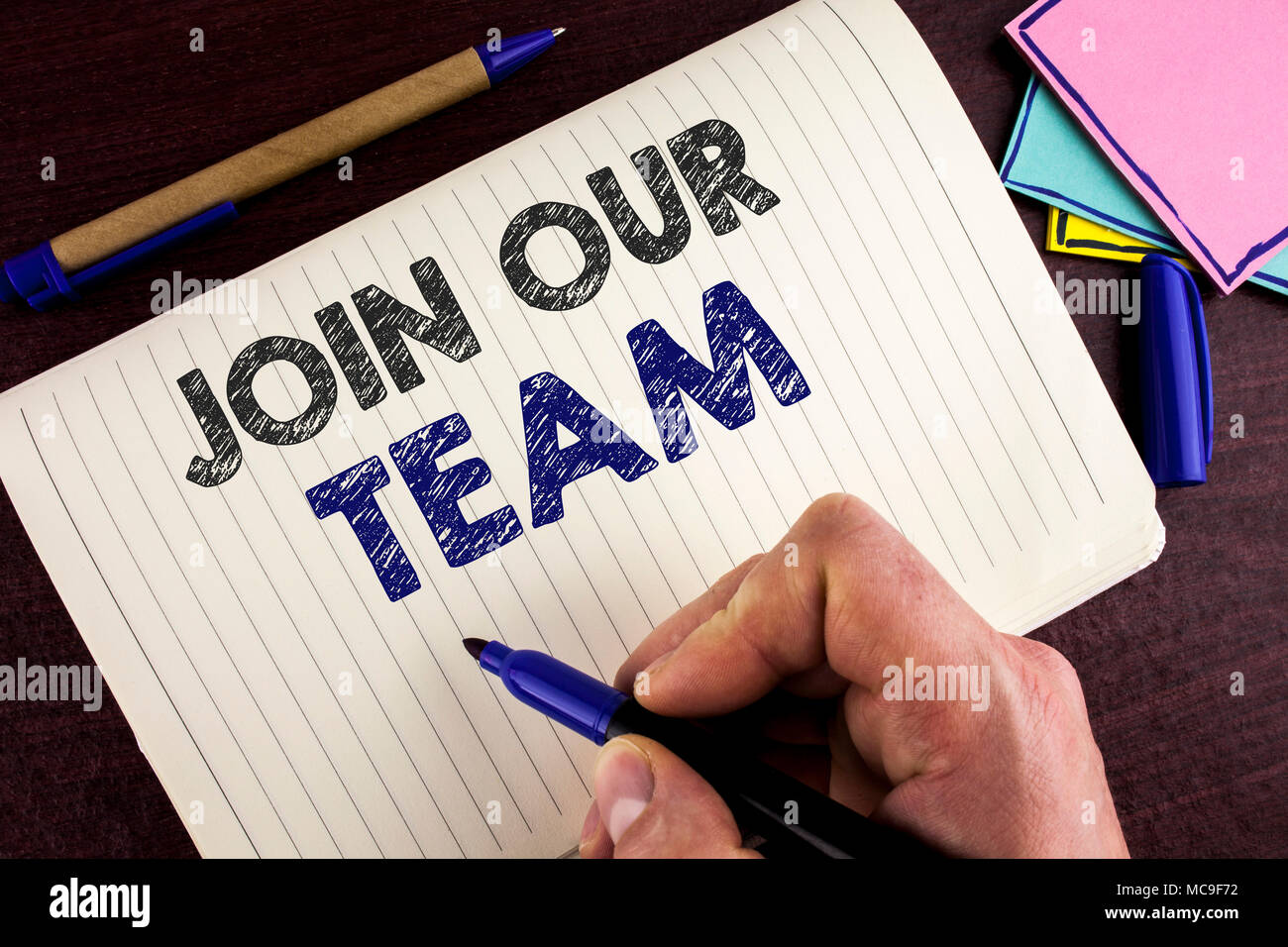 Conceptual hand writing showing Join Our Team. Business photo ...