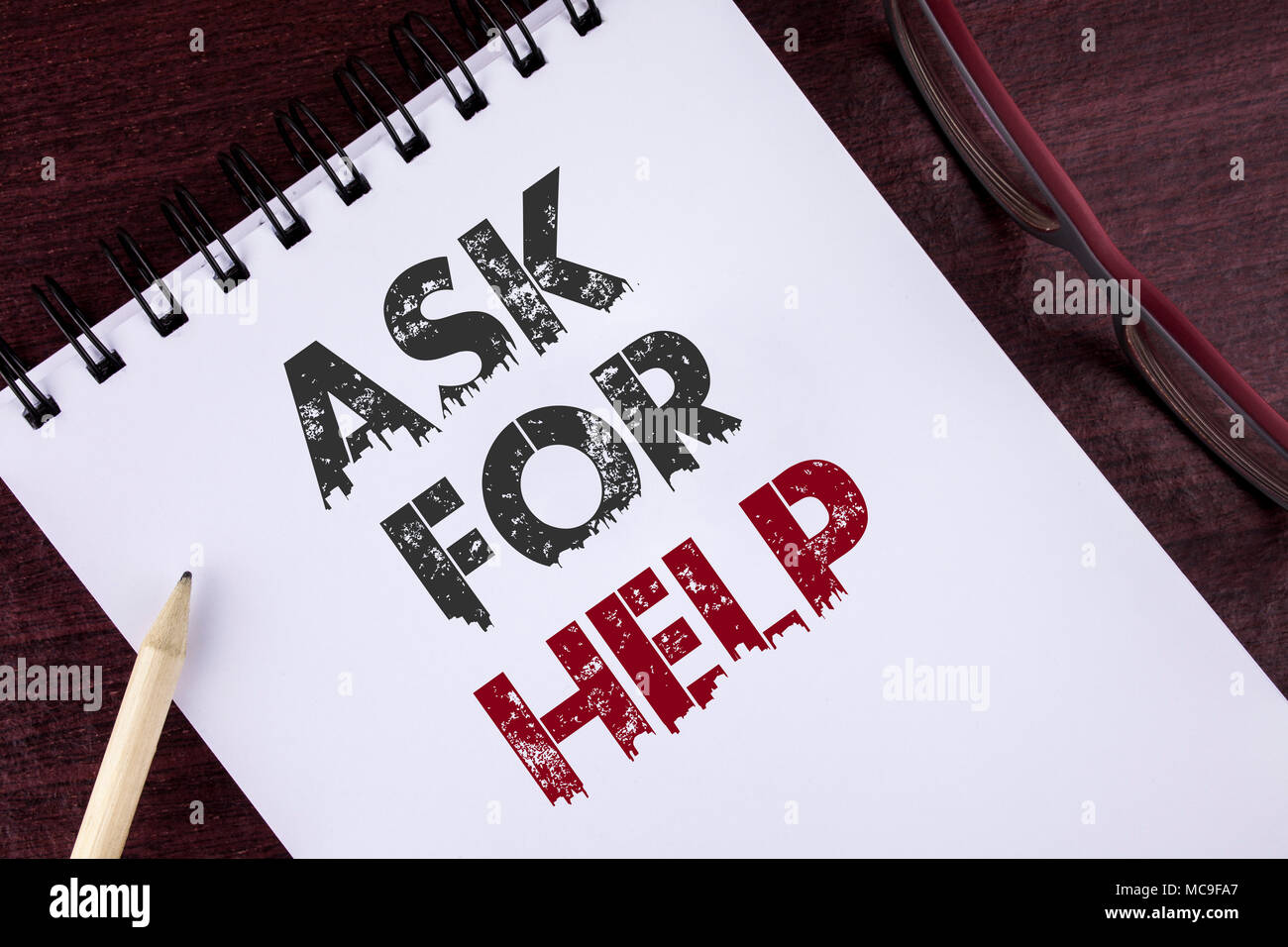 Text sign showing Ask For Help. Conceptual photo Use powers completely ...