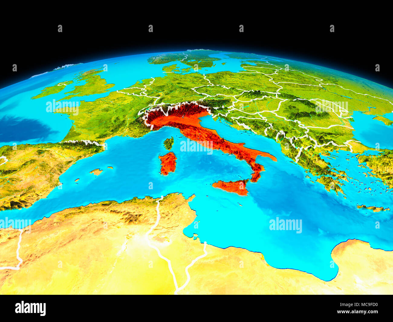 Italy Satellite Image High Resolution Stock Photography and Images - Alamy