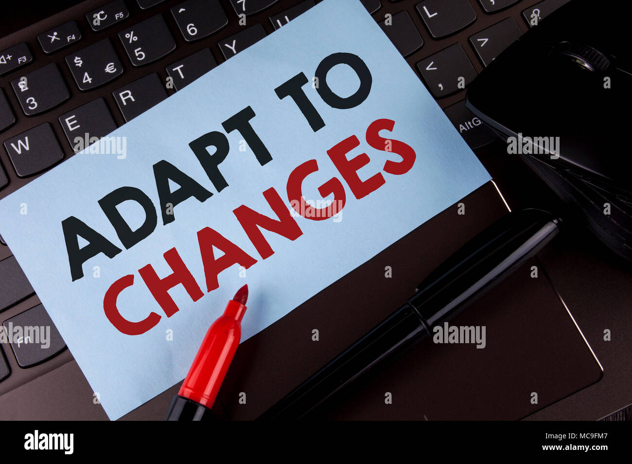 Conceptual hand writing showing Adapt To Changes. Business photo ...