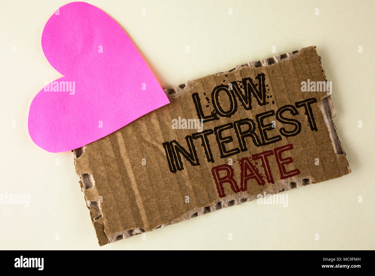 Handwriting text Low Interest Rate. Concept meaning Manage money wisely ...
