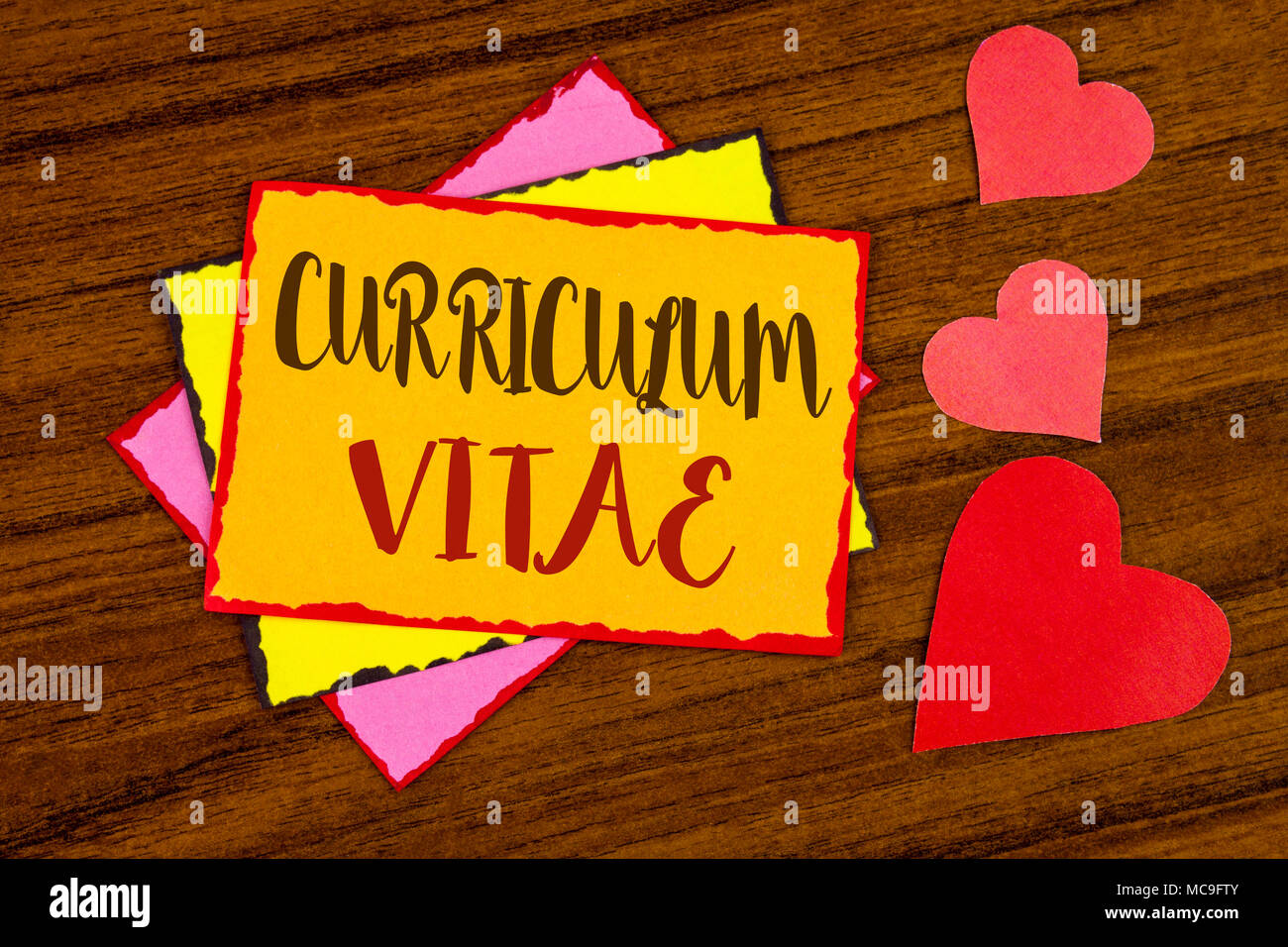 Text sign showing Curriculum Vitae. Conceptual photo Resume preparation ...