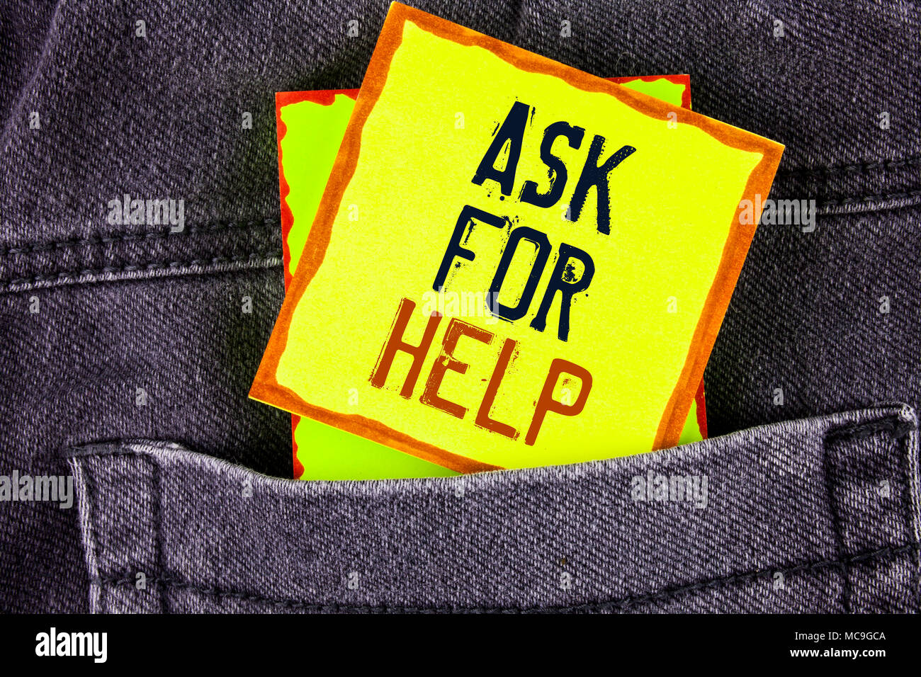 Text sign showing Ask For Help. Conceptual photo Use powers completely ...