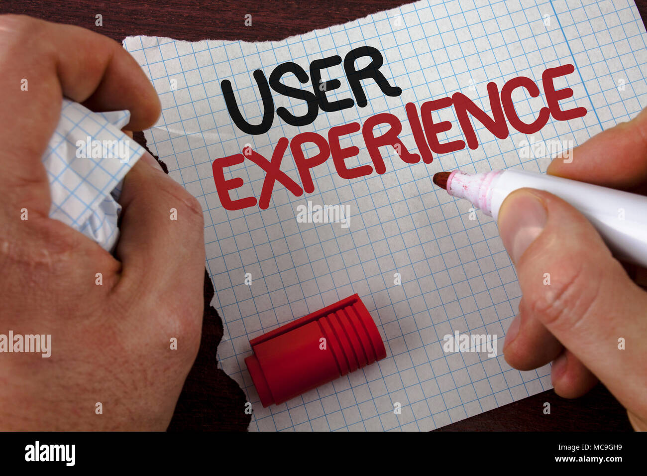 Writing note showing User Experience. Business photo showcasing ...
