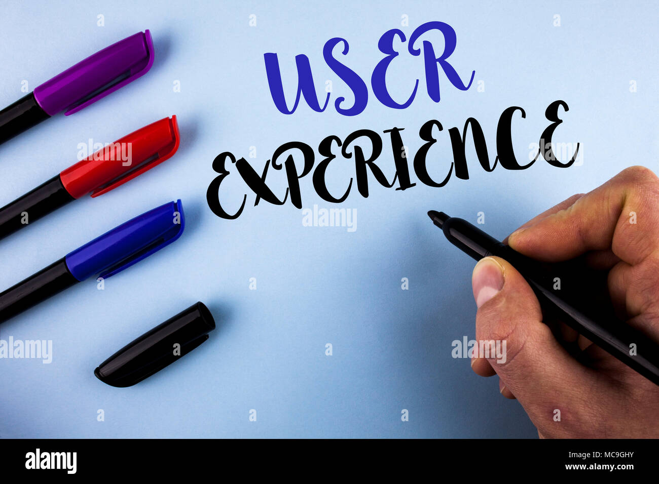Conceptual hand writing showing User Experience. Business photo text ...