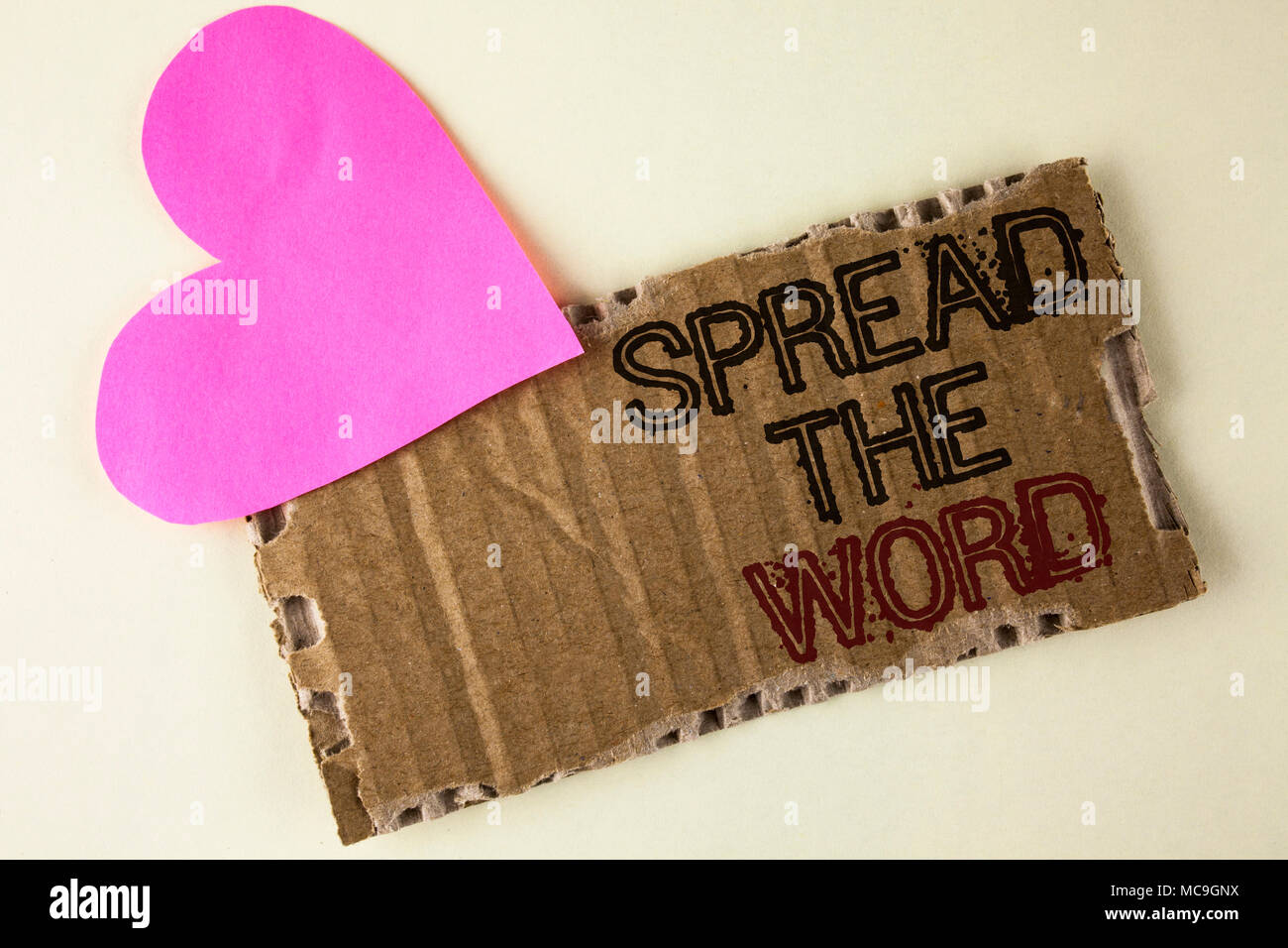 Handwriting text Spread The Word. Concept meaning Run advertisements to ...