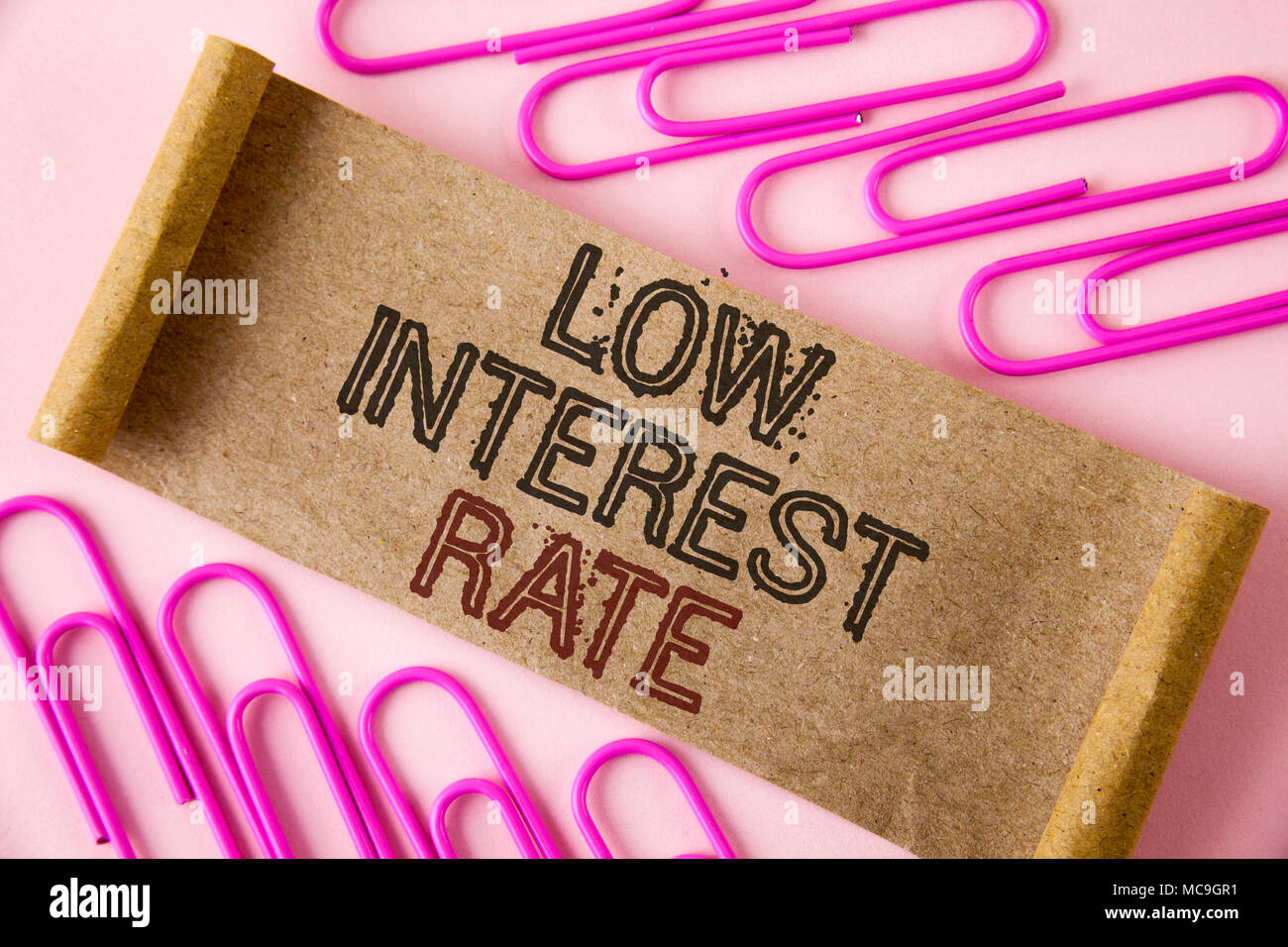 Handwriting text writing Low Interest Rate. Concept meaning Manage ...