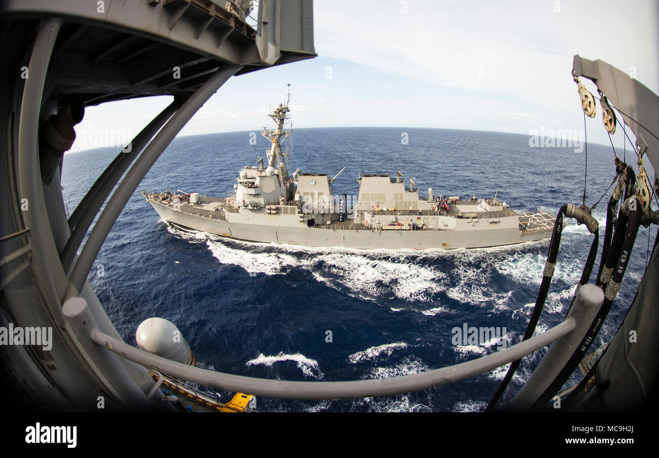 180412-N-RI884-0002 PHILIPPINE SEA (April 12, 2018) The guided-missile ...