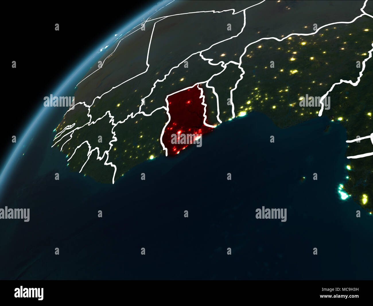 Orbit view ghana night hi-res stock photography and images - Alamy