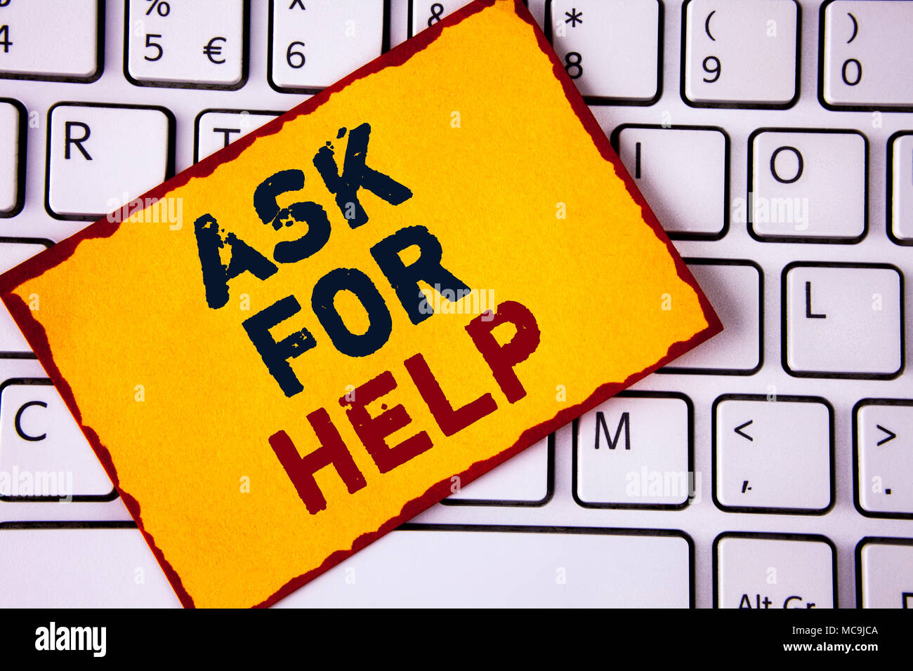 Handwriting text writing Ask For Help. Concept meaning Use powers ...