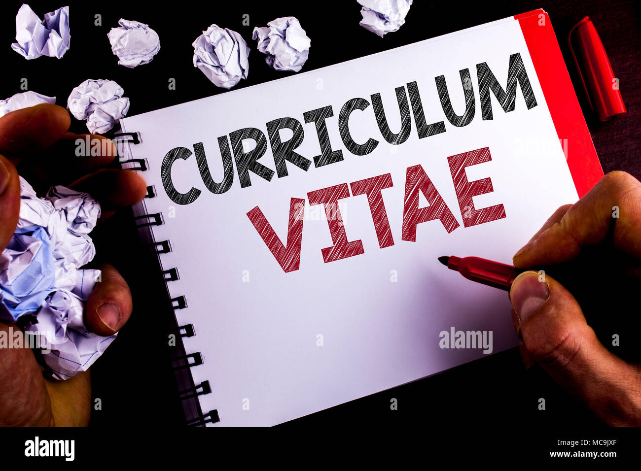 Writing note showing Curriculum Vitae. Business photo showcasing Resume ...