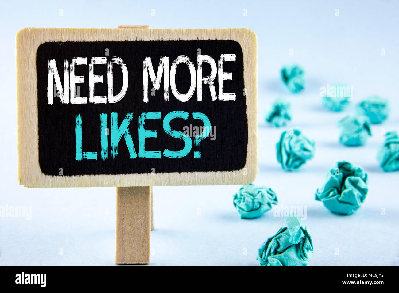 Writing note showing Need More Likes Question. Business photo ...