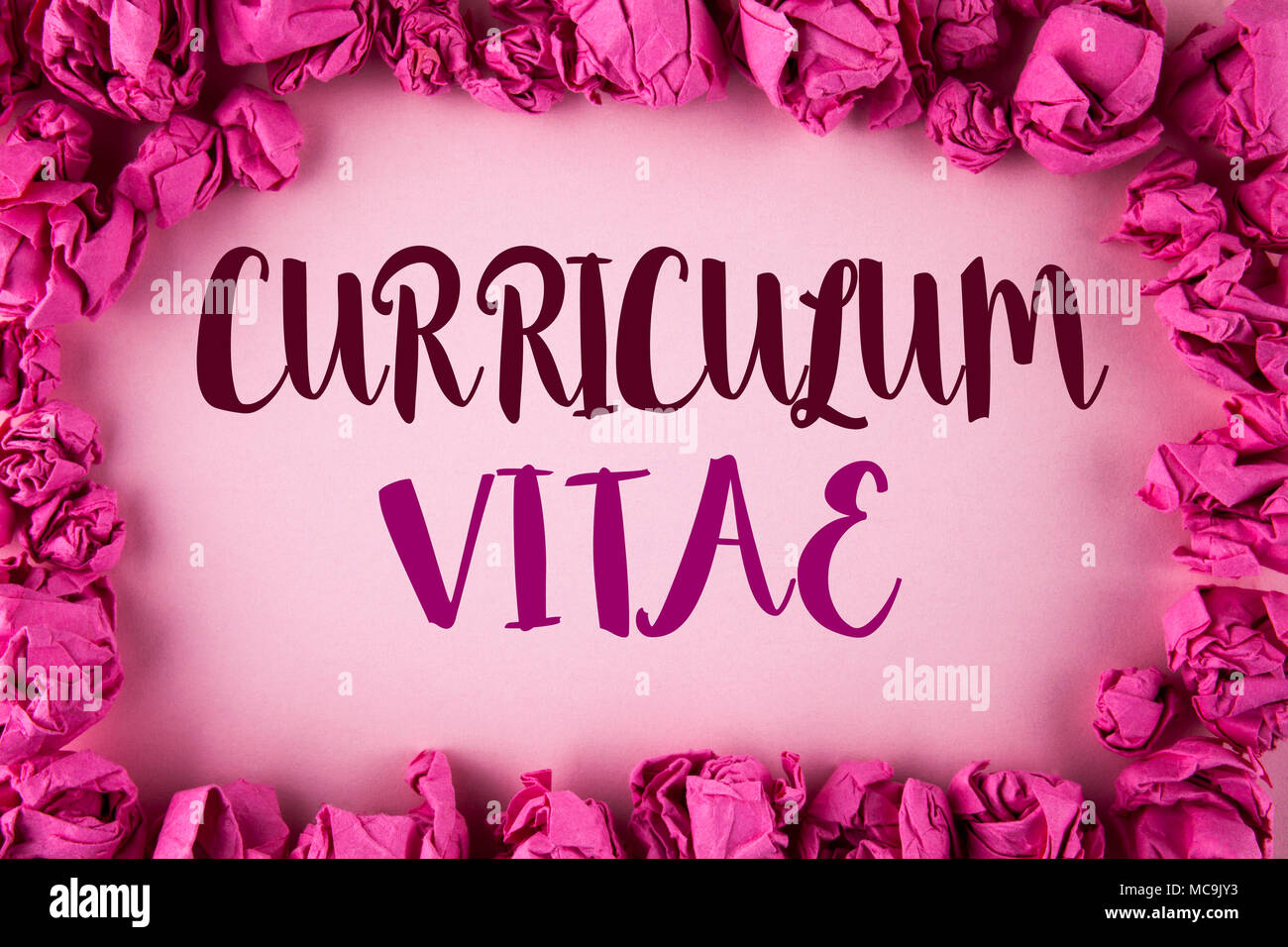 Writing note showing Curriculum Vitae. Business photo showcasing Resume ...