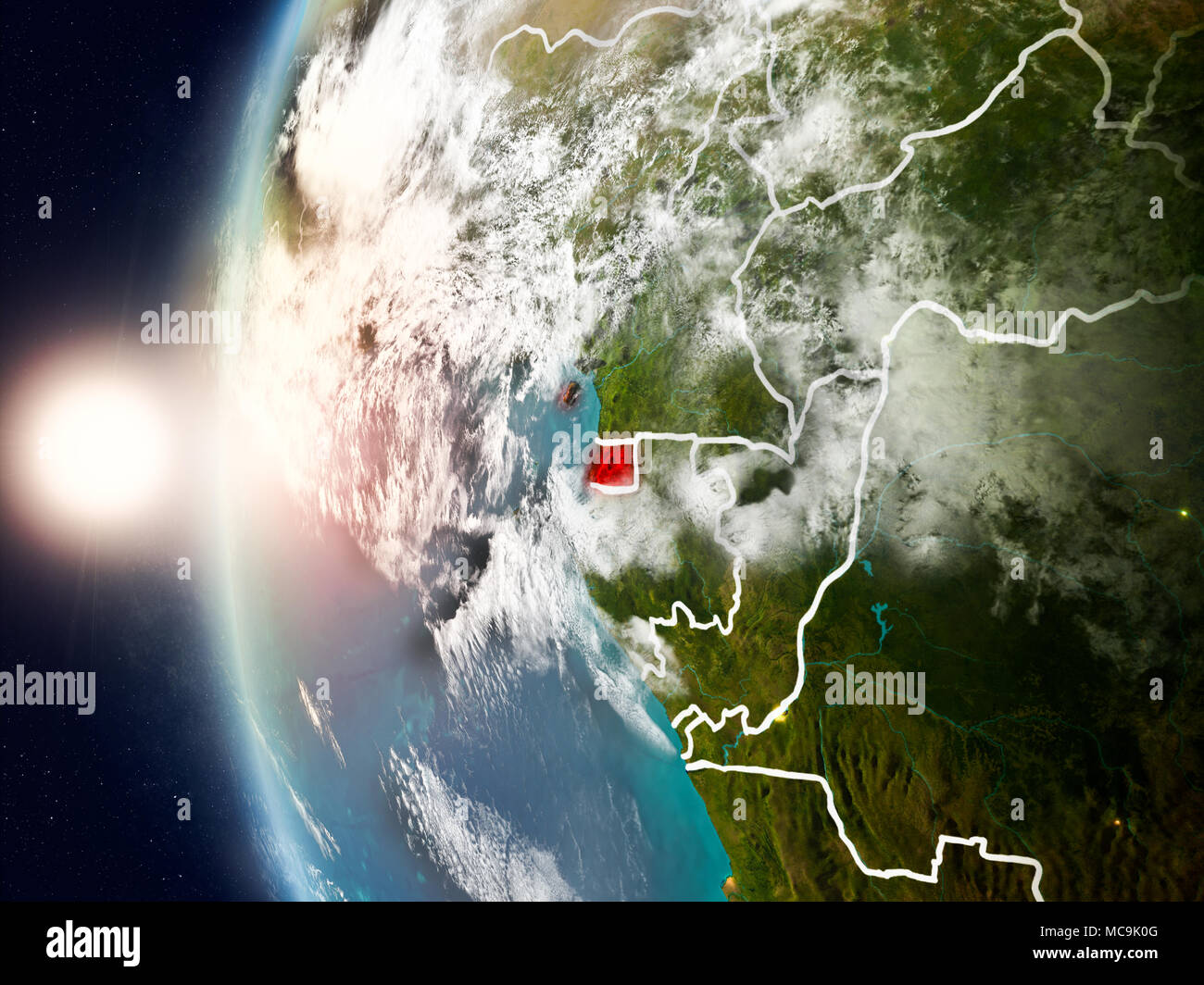 Satellite view equatorial guinea country hi-res stock photography and ...