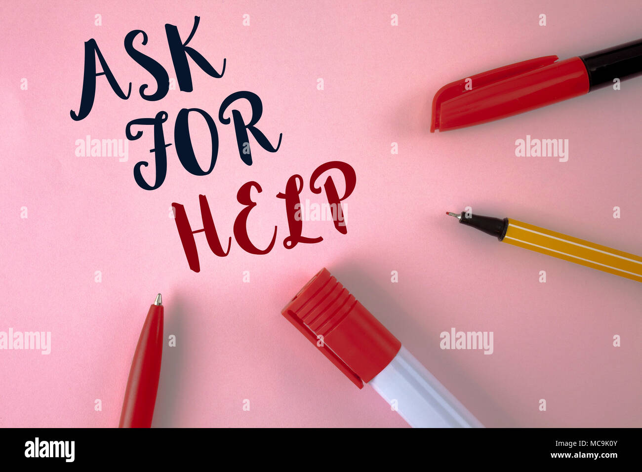 Text sign showing Ask For Help. Conceptual photo Use powers completely ...
