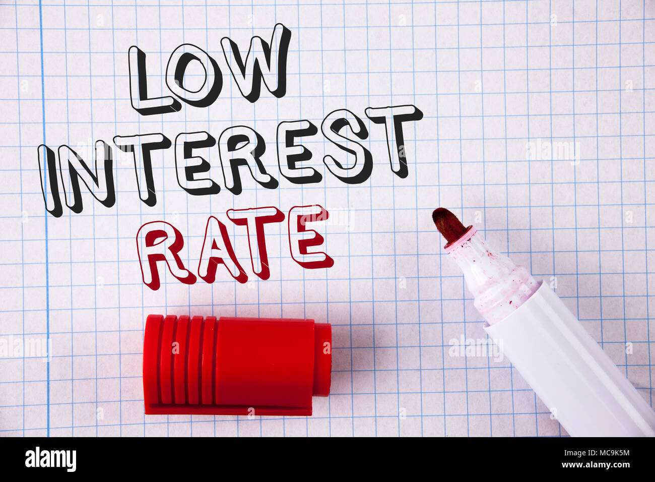 Text sign showing Low Interest Rate. Conceptual photo Manage money ...