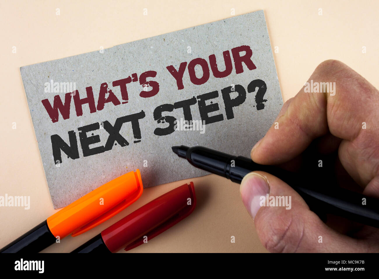 Conceptual hand writing showing What iS Your Next Step Question ...