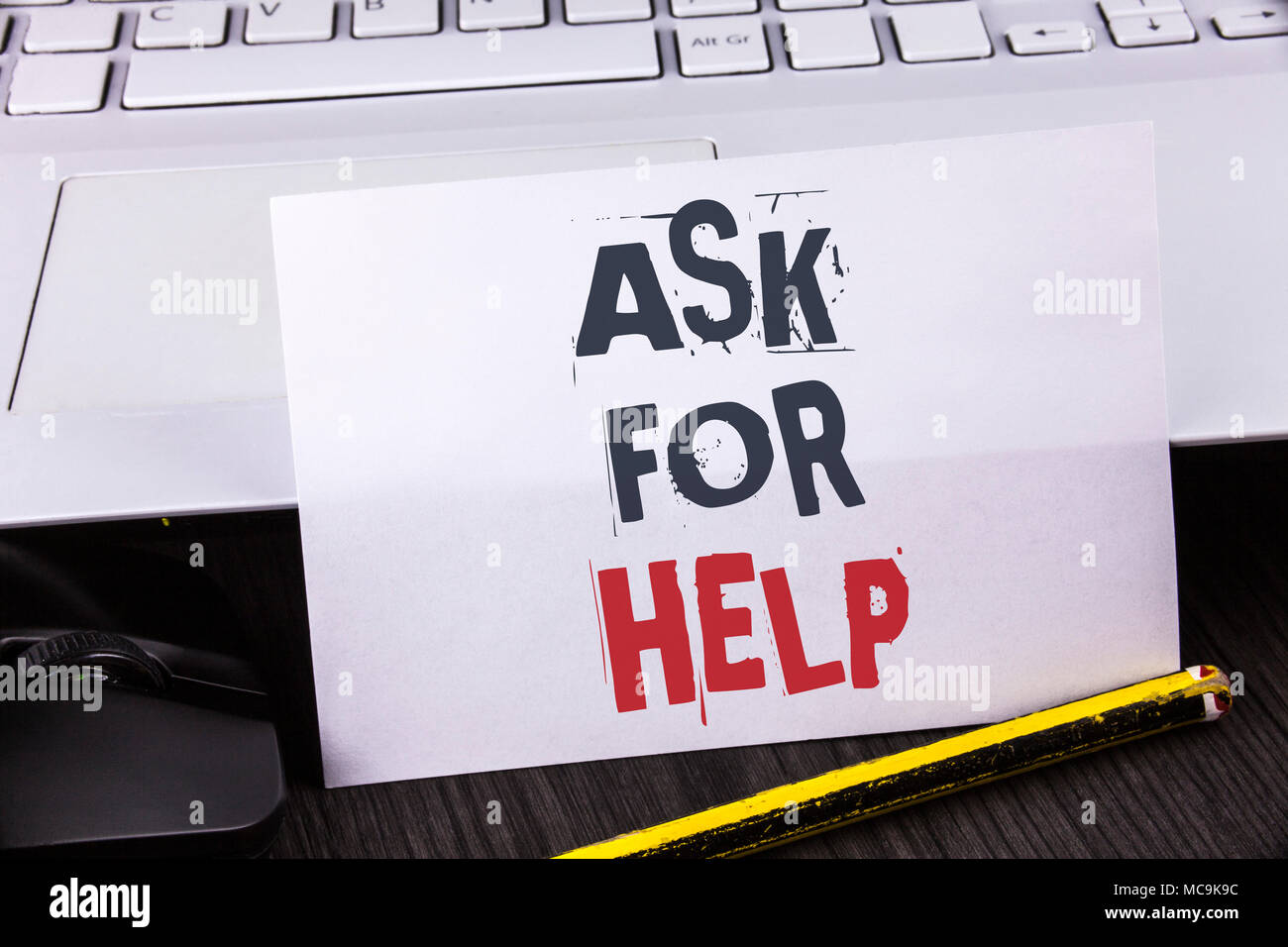 Text sign showing Ask For Help. Conceptual photo Use powers completely ...