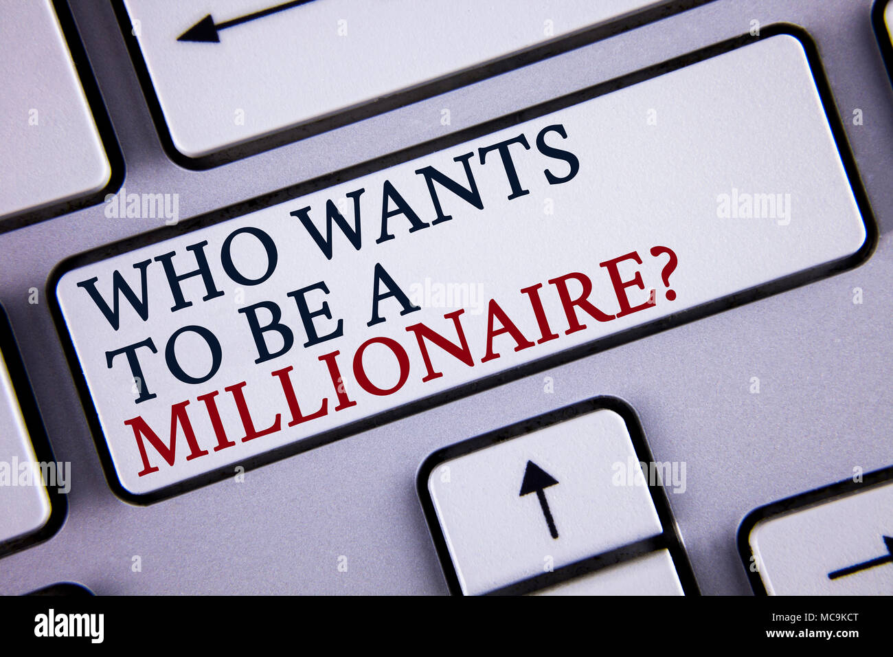Who wants to be a millionaire question hi-res stock photography and ...