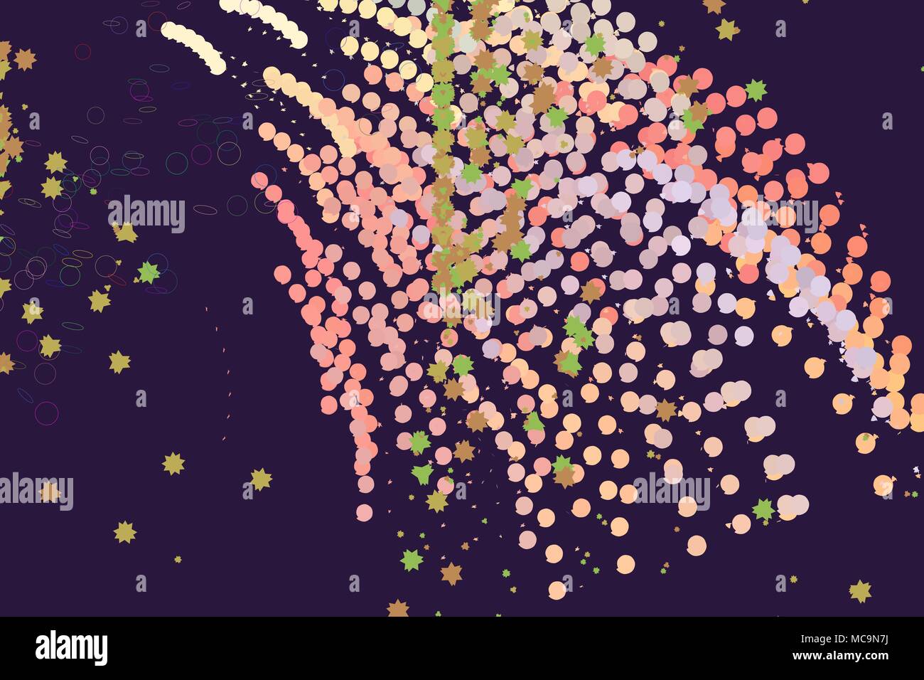 Color abstract motion, particle or random pattern generative art ...