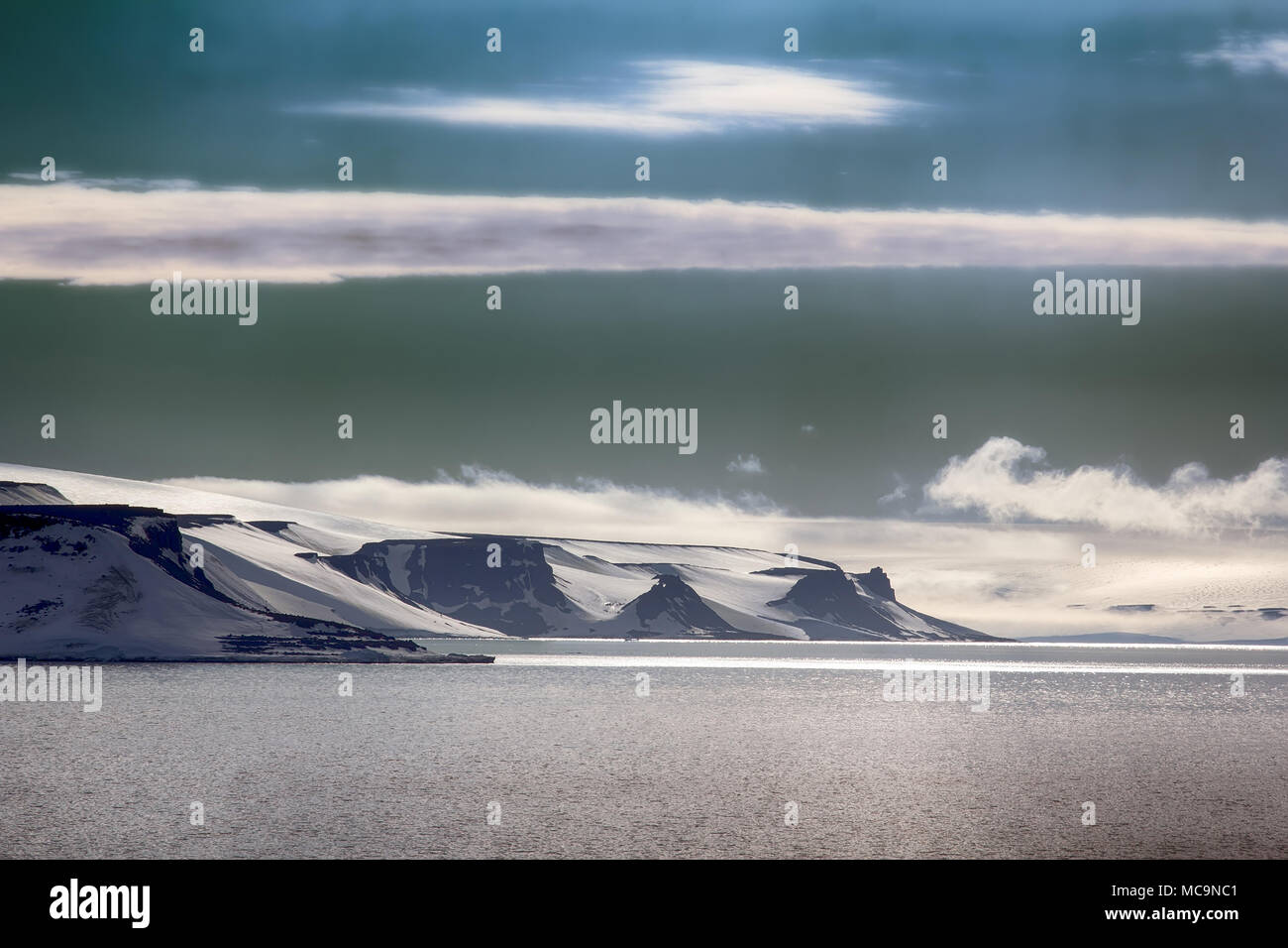 Islands along British channel. Glaciers, icefall, outlet glacier ...