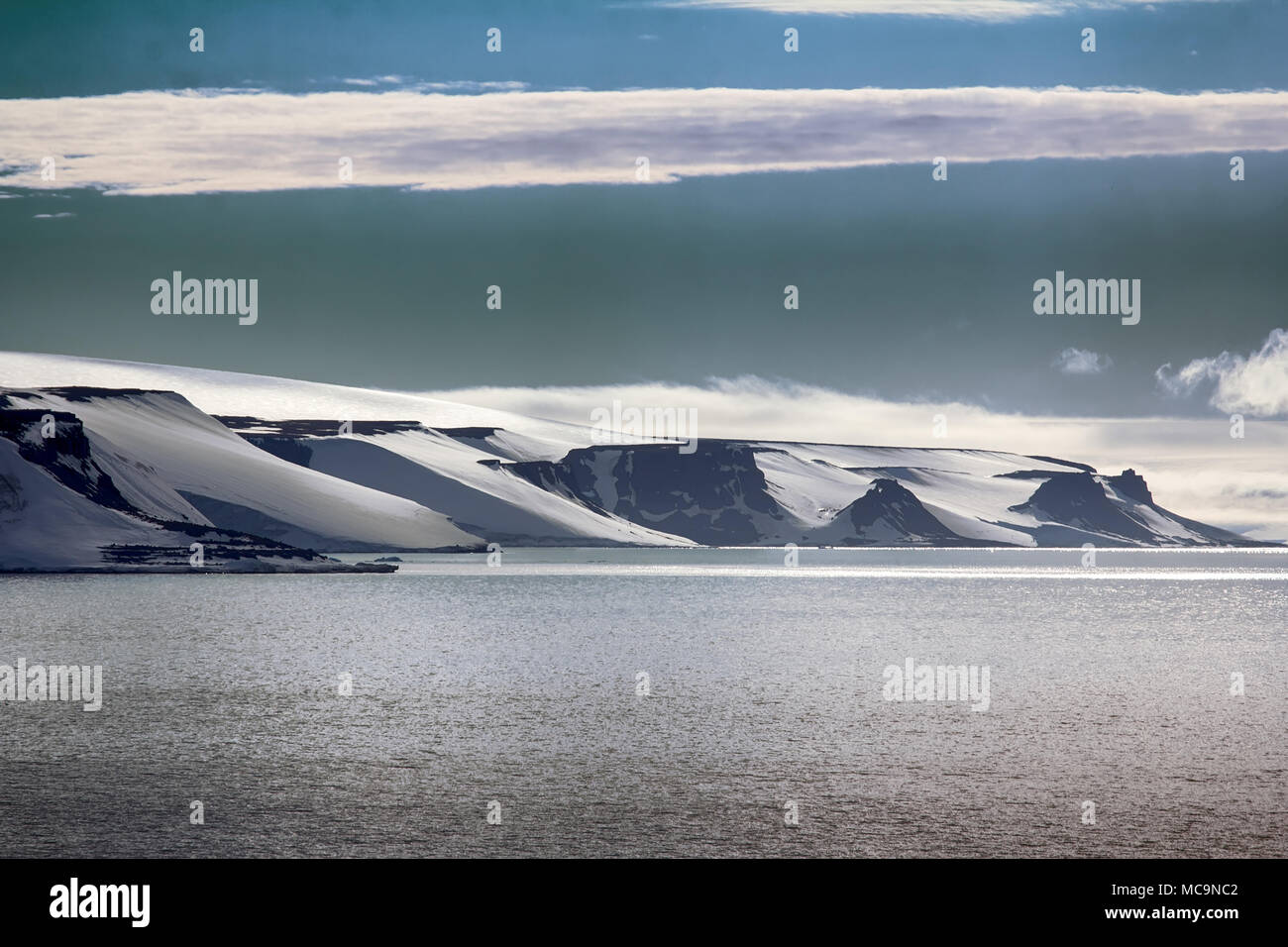 Islands along British channel. Glaciers, icefall, outlet glacier ...