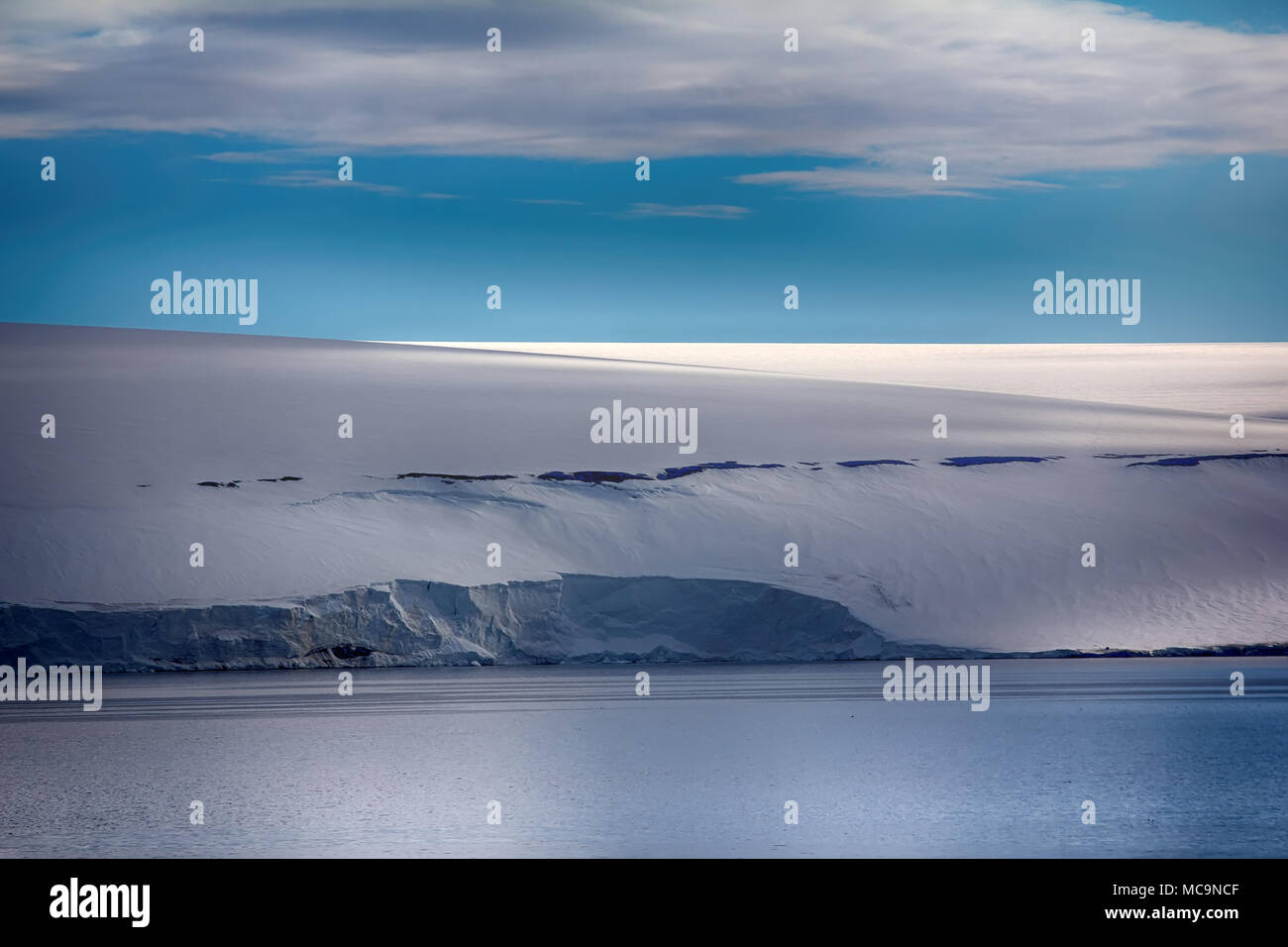 Islands along British channel. Glaciers, icefall, outlet glacier ...