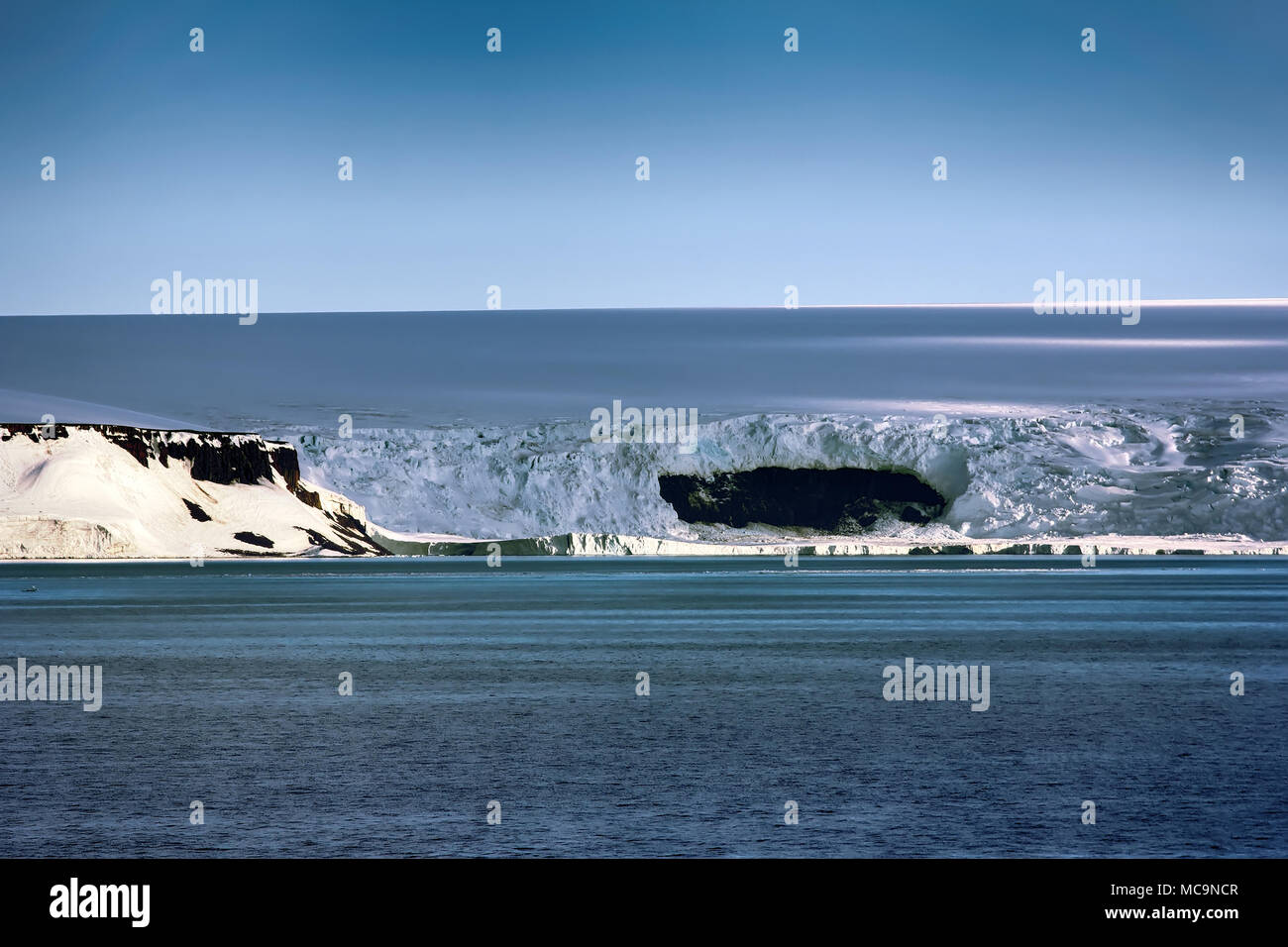 Islands along British channel. Glaciers, icefall, outlet glacier ...