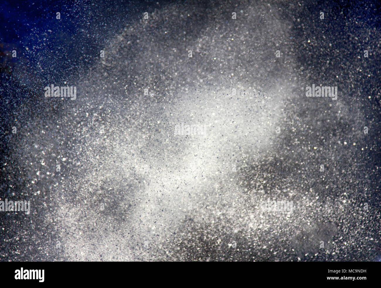 Within the cloud and falls. Drops, sprays, fog, boiling, bubbling ...