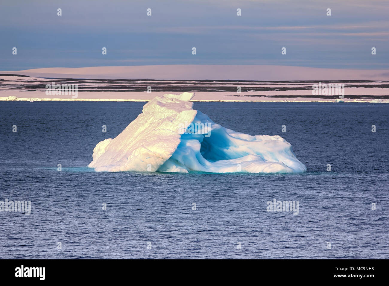Bergy bit - part of iceberg. Icebergs in the British channel. Franz ...