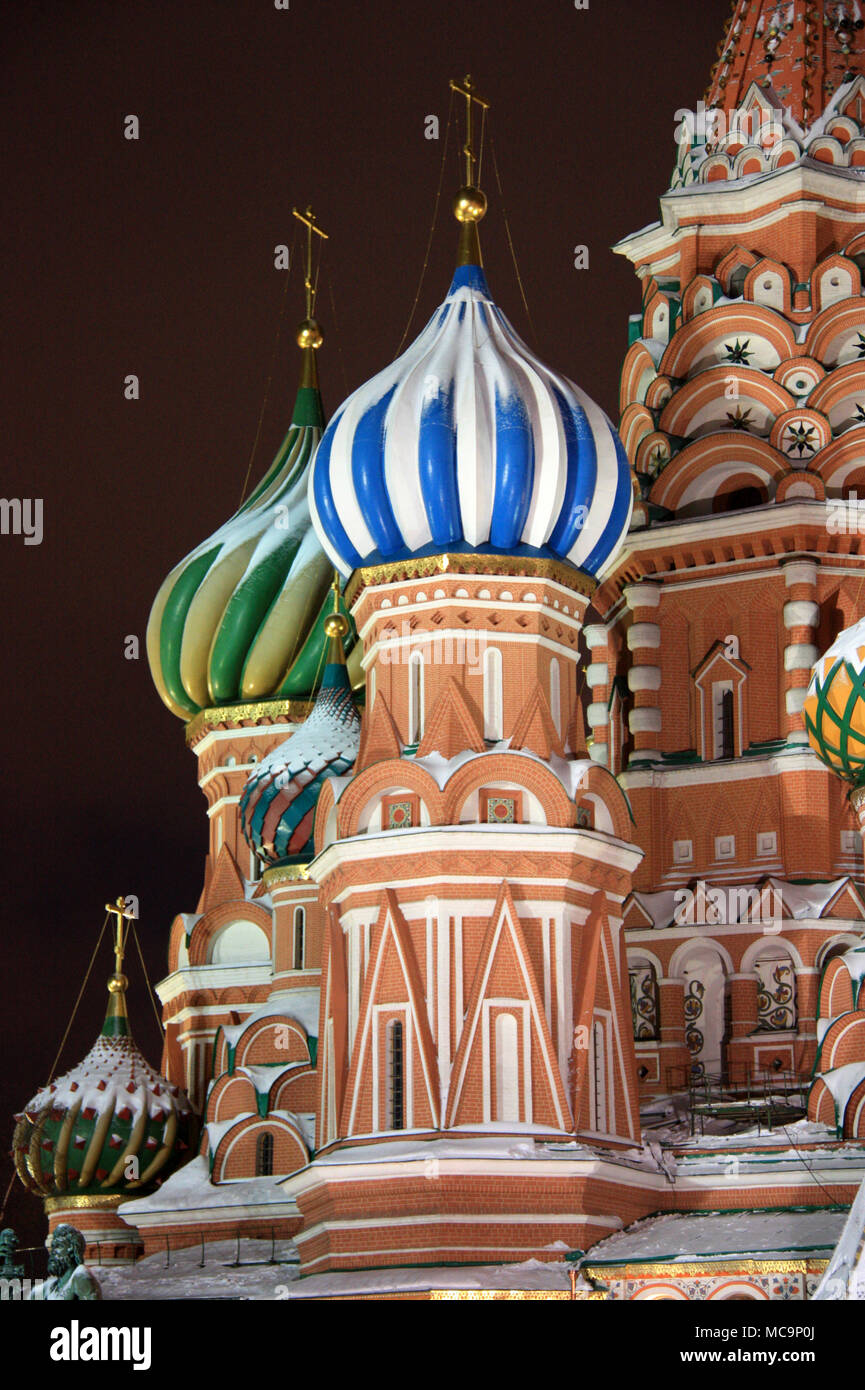 Saint Basil's Cathedral on the Red Square next to the Moscow Kremlin ...