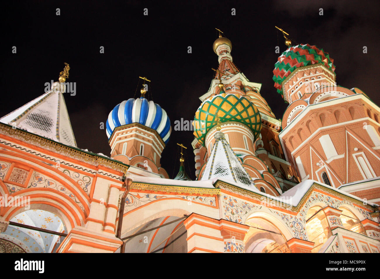 Saint Basil's Cathedral on the Red Square next to the Moscow Kremlin ...