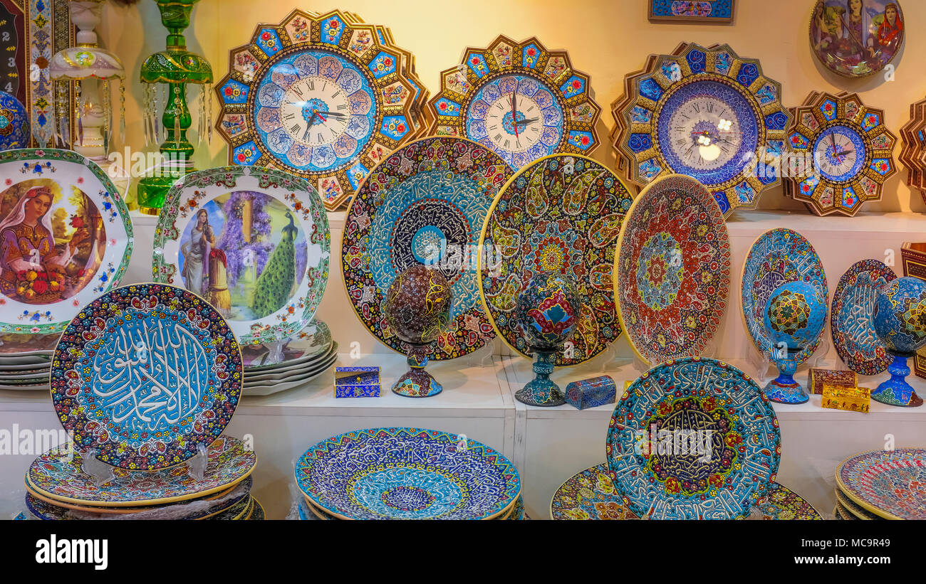 Creative and colorful Iranian ceramic artworks Stock Photo - Alamy