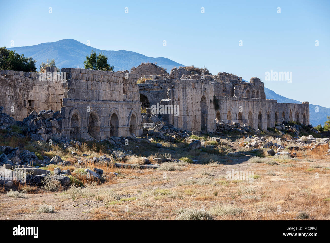 The ruins of the ancient city of Tlos, Fethiye, Turkey Stock Photo - Alamy