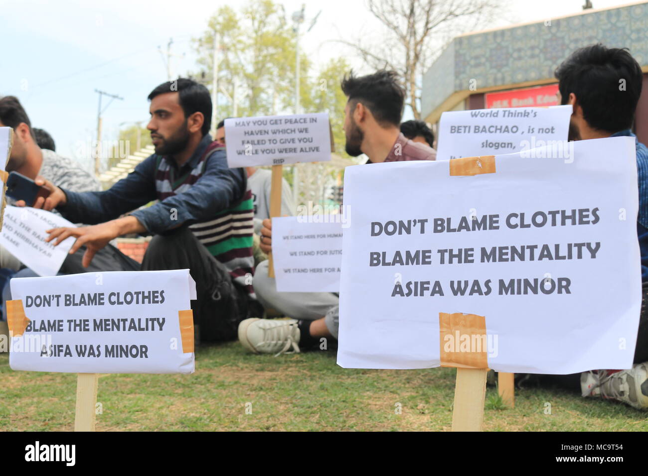 Srinagar, India. 13th Apr, 2018. Asifa rape and murder incident ...
