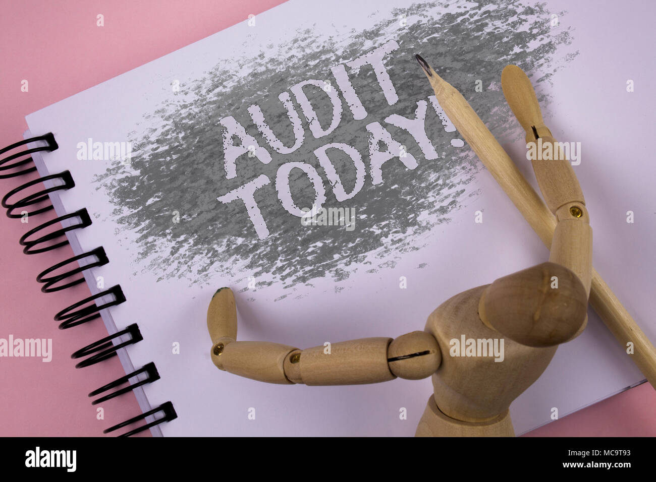 Conceptual hand writing showing Audit Today. Business photo showcasing ...