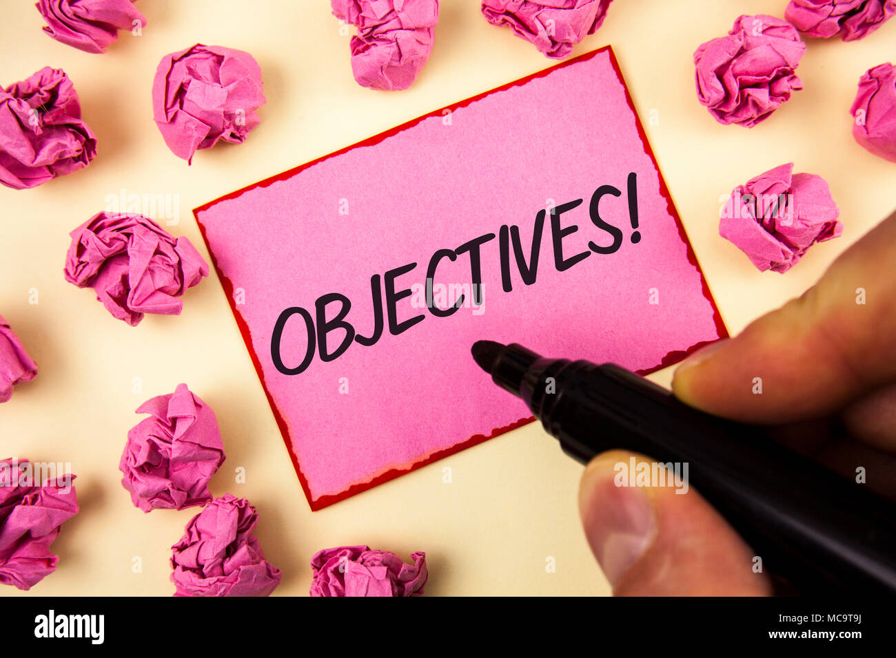 Text sign showing Objectives Motivational Call. Conceptual photo Goals ...